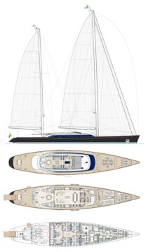 Sailing Yacht Perini Navi "Sybaris" supplied with Green Orca - EST-Floattech